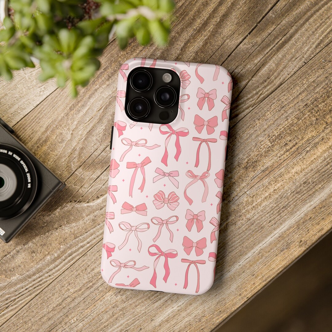 Coquette Pink Bow Collage Tough Phone Case, Cute and Trendy Phone Case ...