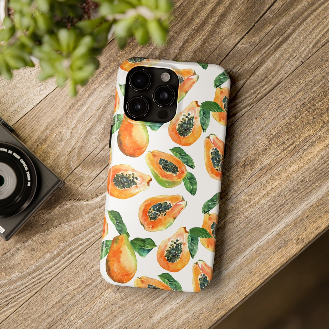 Papaya Summer Fruit Collage Phone Case, Summer Fruit Tough Phone Case ...