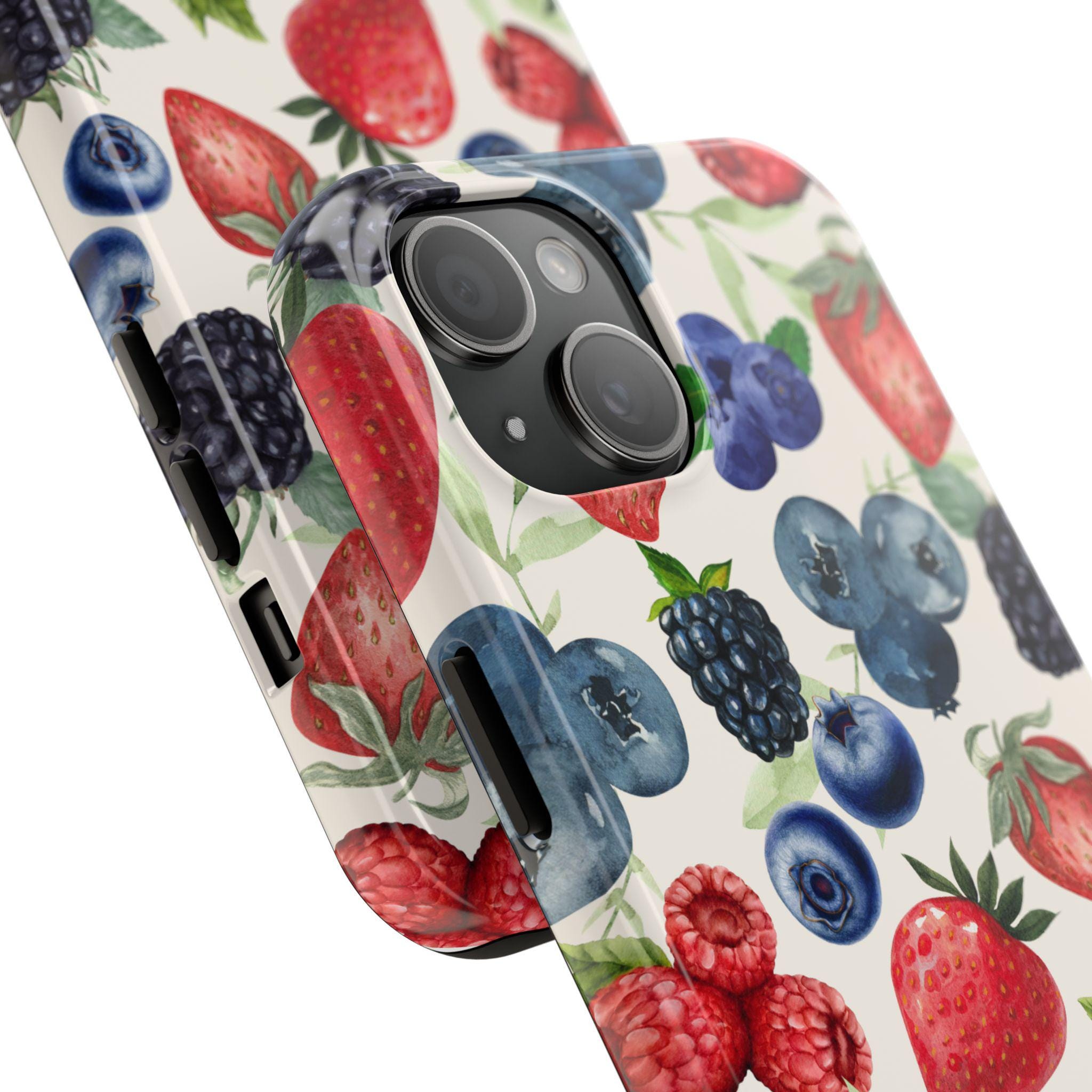 Summer Berries Fruit Phone Case, Cute Phone Case, Strawberries ...