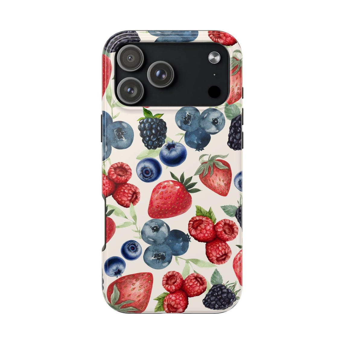 Summer Berries Fruit Phone Case, Cute Phone Case, Strawberries ...