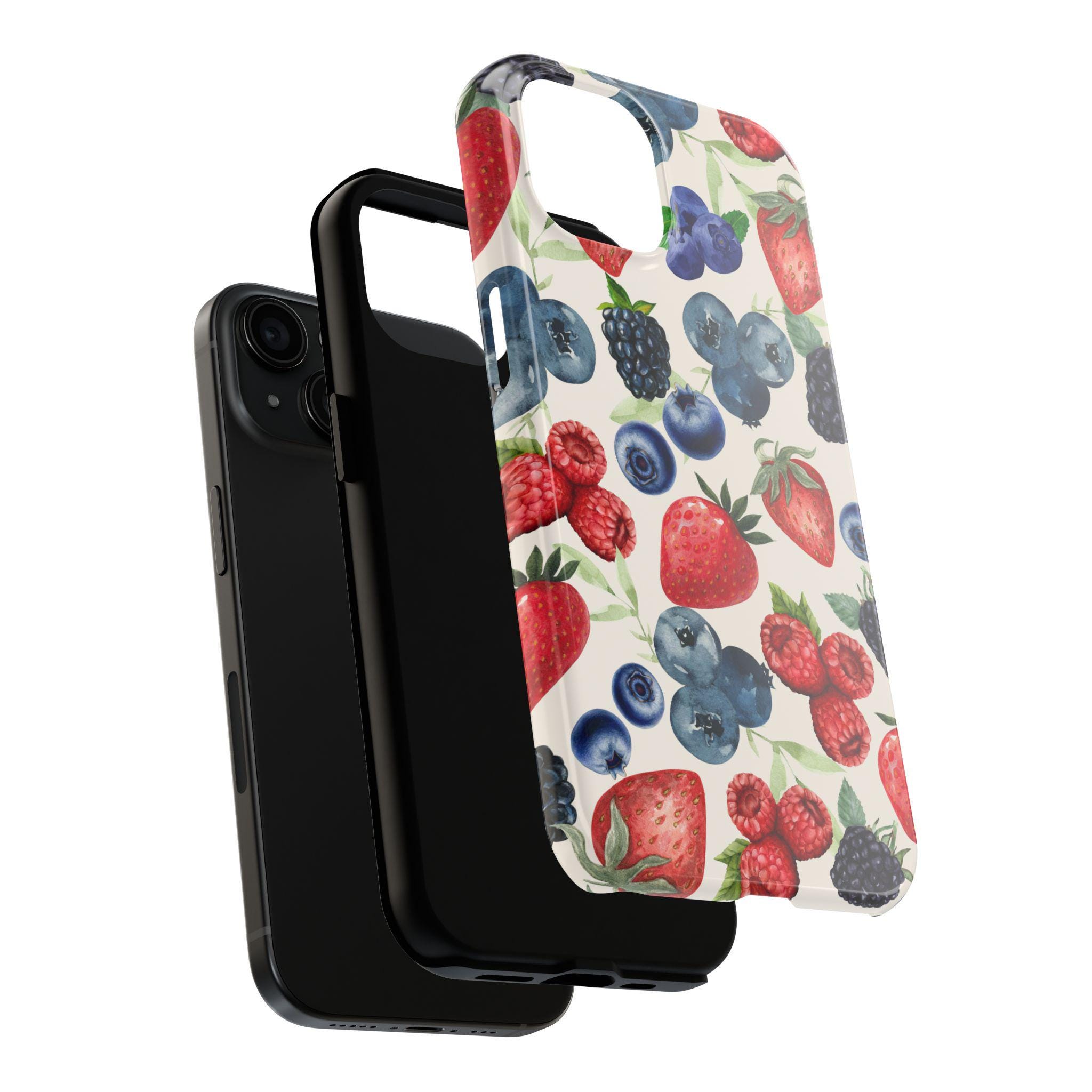 Summer Berries Fruit Phone Case, Cute Phone Case, Strawberries ...