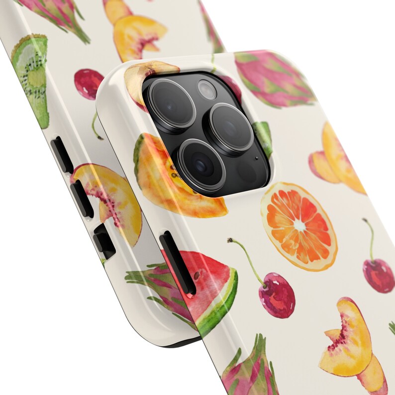 Summer Fruit Watercolor Collage Tough Phone Case, Girly Summer Phone ...