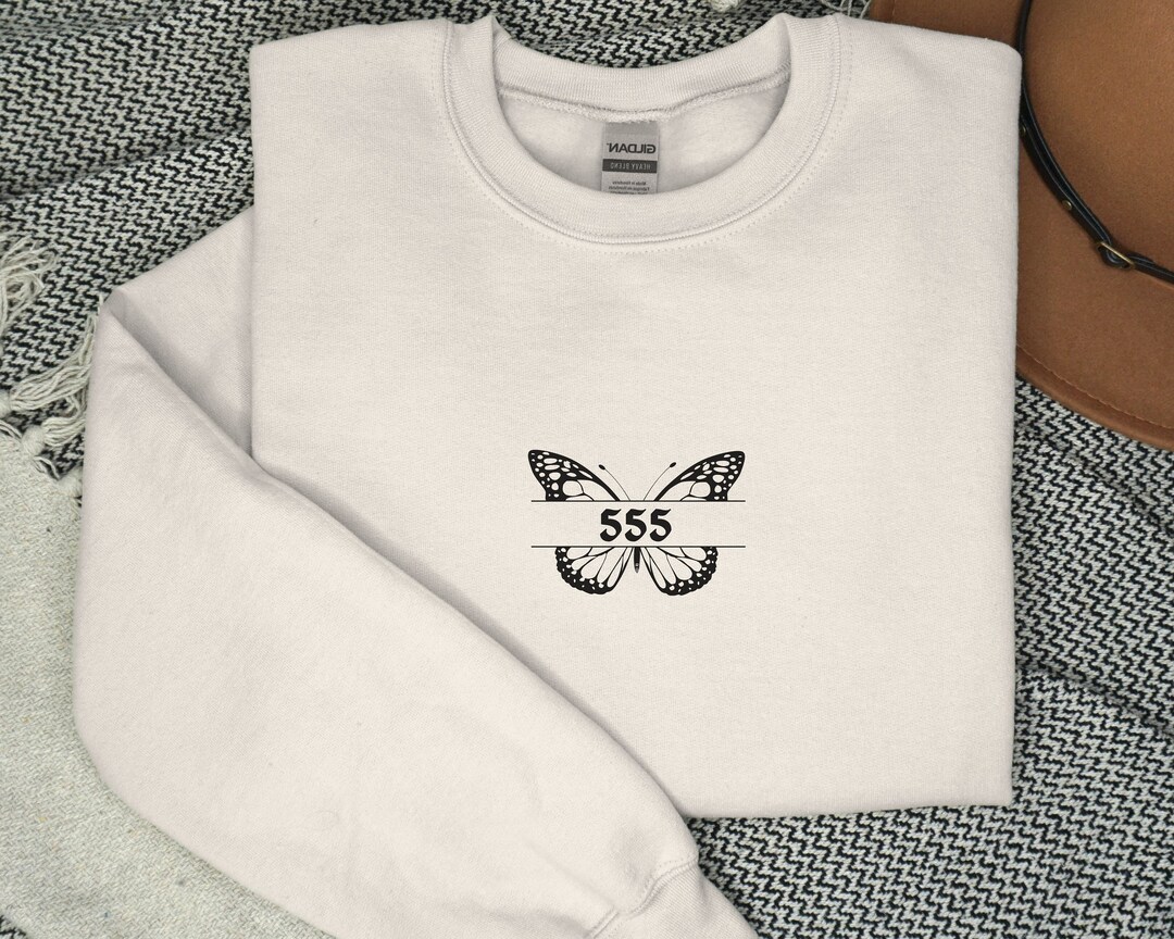 Angel Number 555 Sweatshirt, Butterfly, Gifts for Her, Crewneck ...