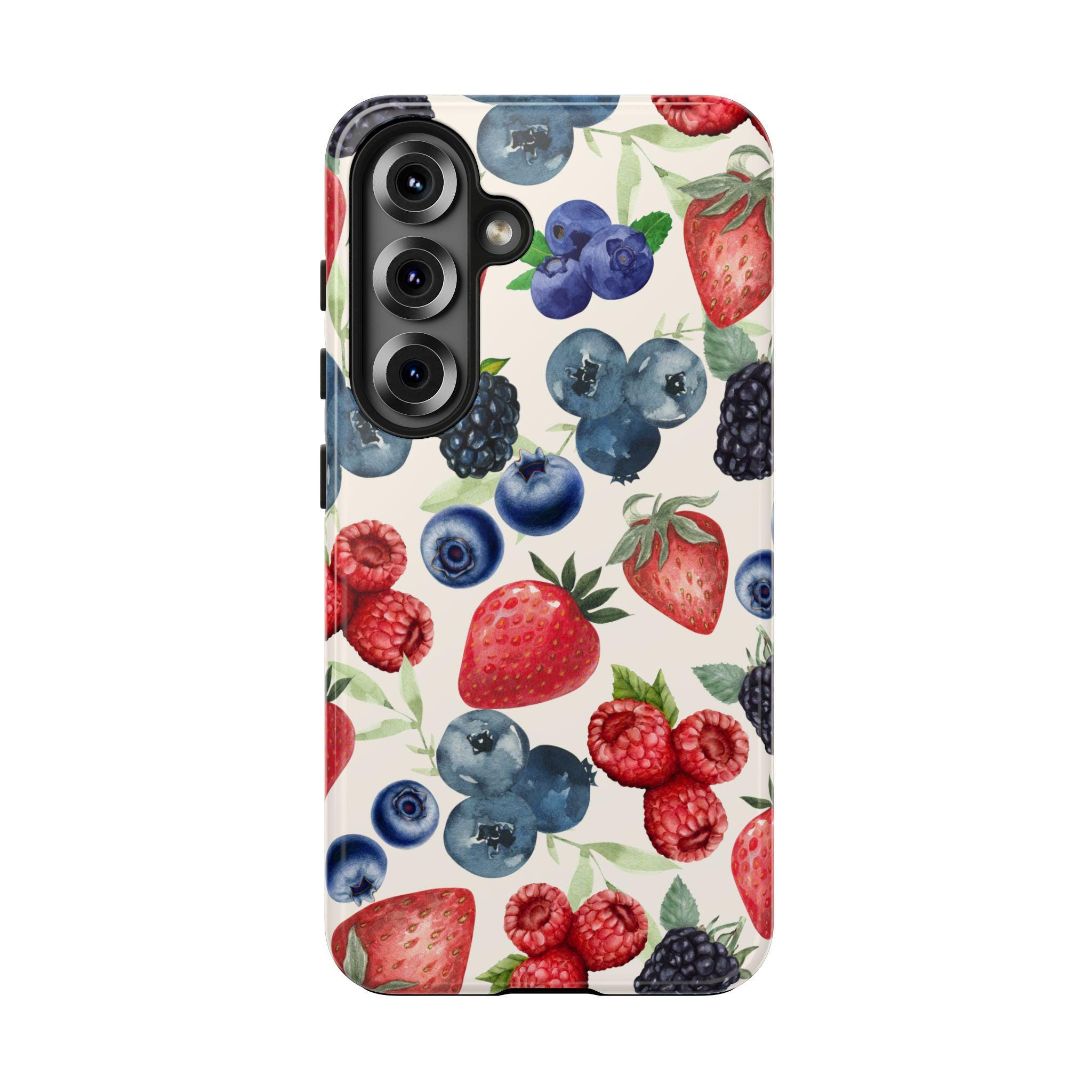 Summer Berries Fruit Phone Case, Cute Phone Case, Strawberries ...