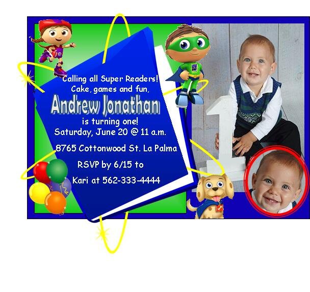 Super Why Personalized Party Pack - Etsy