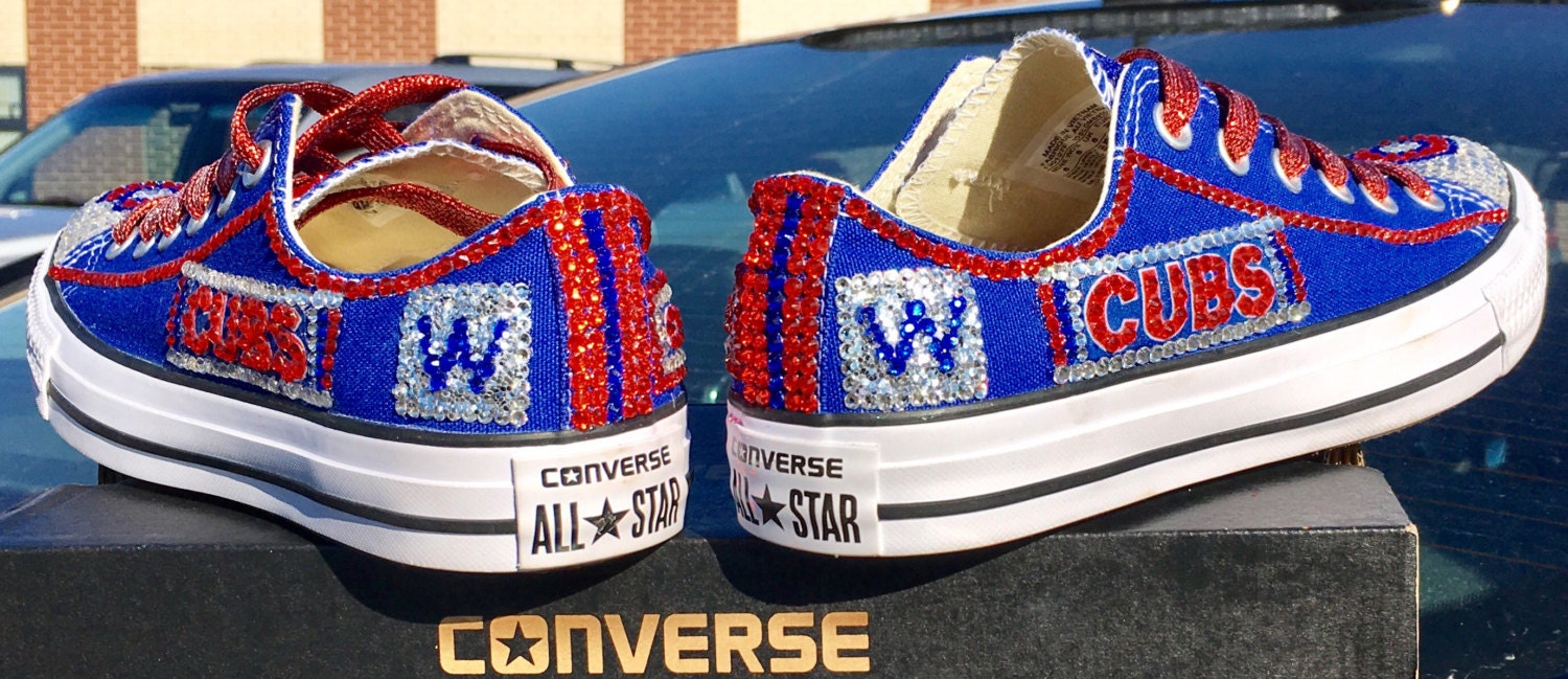 Chicago CUBS Swarovski Converse Fly the - Etsy