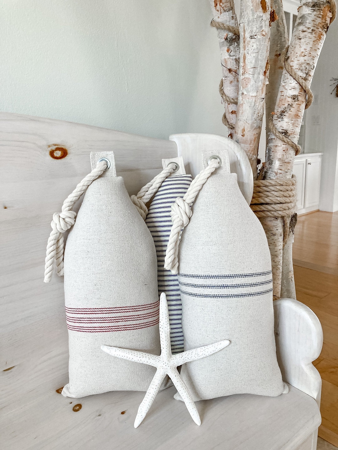 Nautical Pillow Buoy Pillow Coastal Pillow Fabric Buoy Beachy Pillow - Etsy