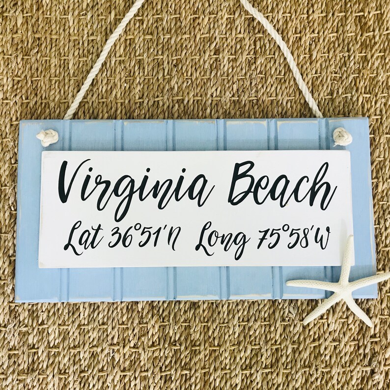 Personalized Location Sign Custom Coordinates Sign Beach Sign - Etsy