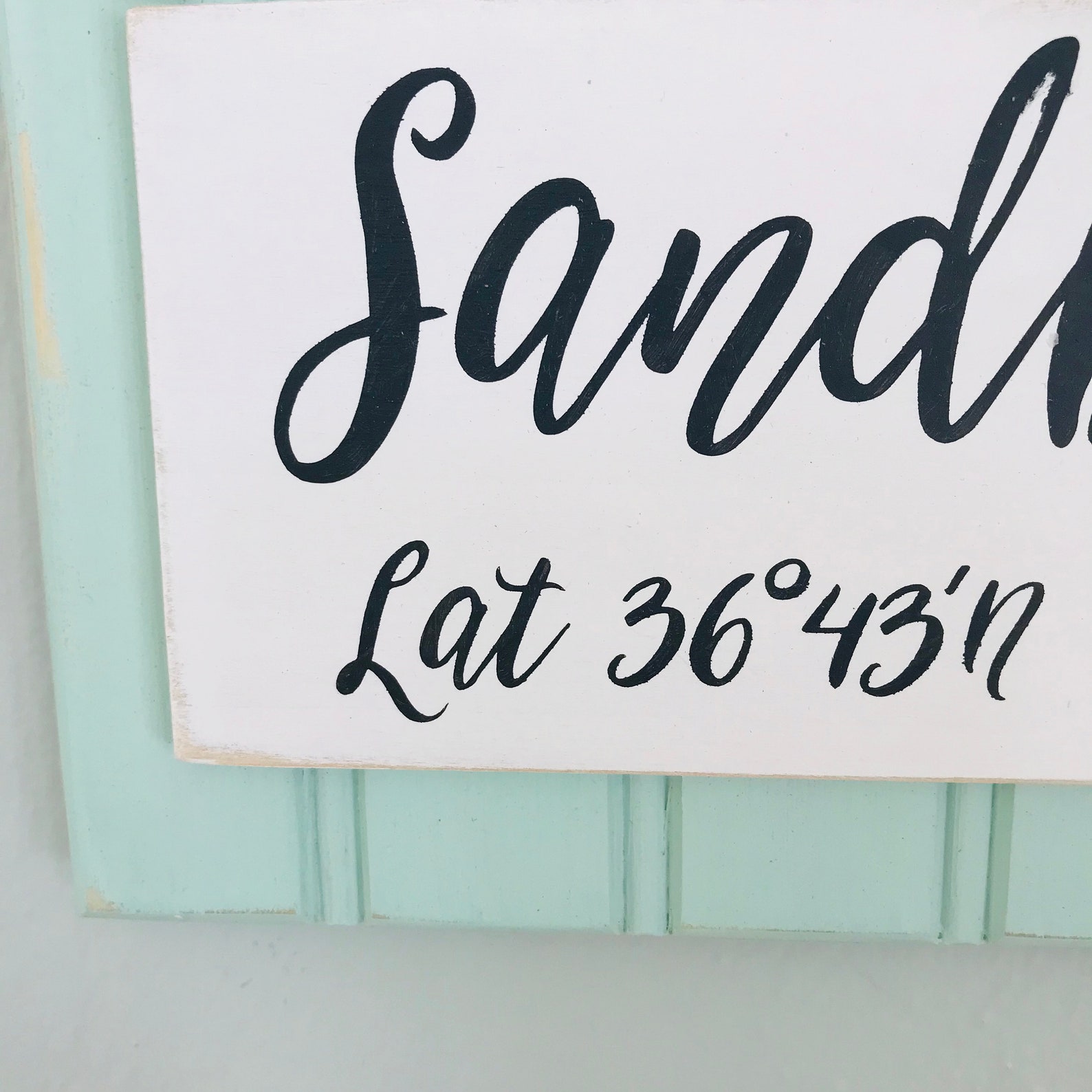 Personalized Location Sign Custom Coordinates Sign Beach Sign | Etsy