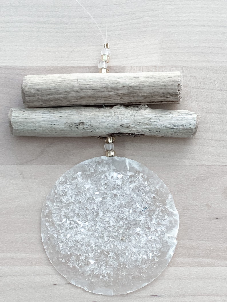 Driftwood Christmas Ornament Capiz Shell Ornament Coastal Christmas ...