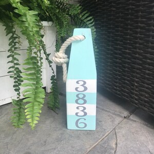 Nautical Wooden Buoy House Number Buoy Coastal Decor Custom Order Buoy ...
