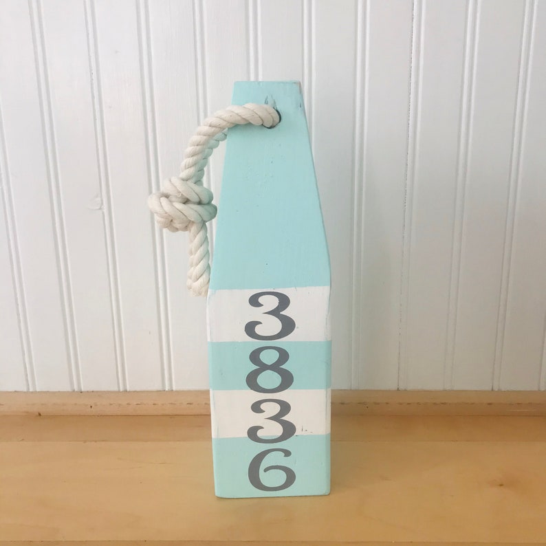 Nautical Wooden Buoy House Number Buoy Coastal Decor Custom Order Buoy ...