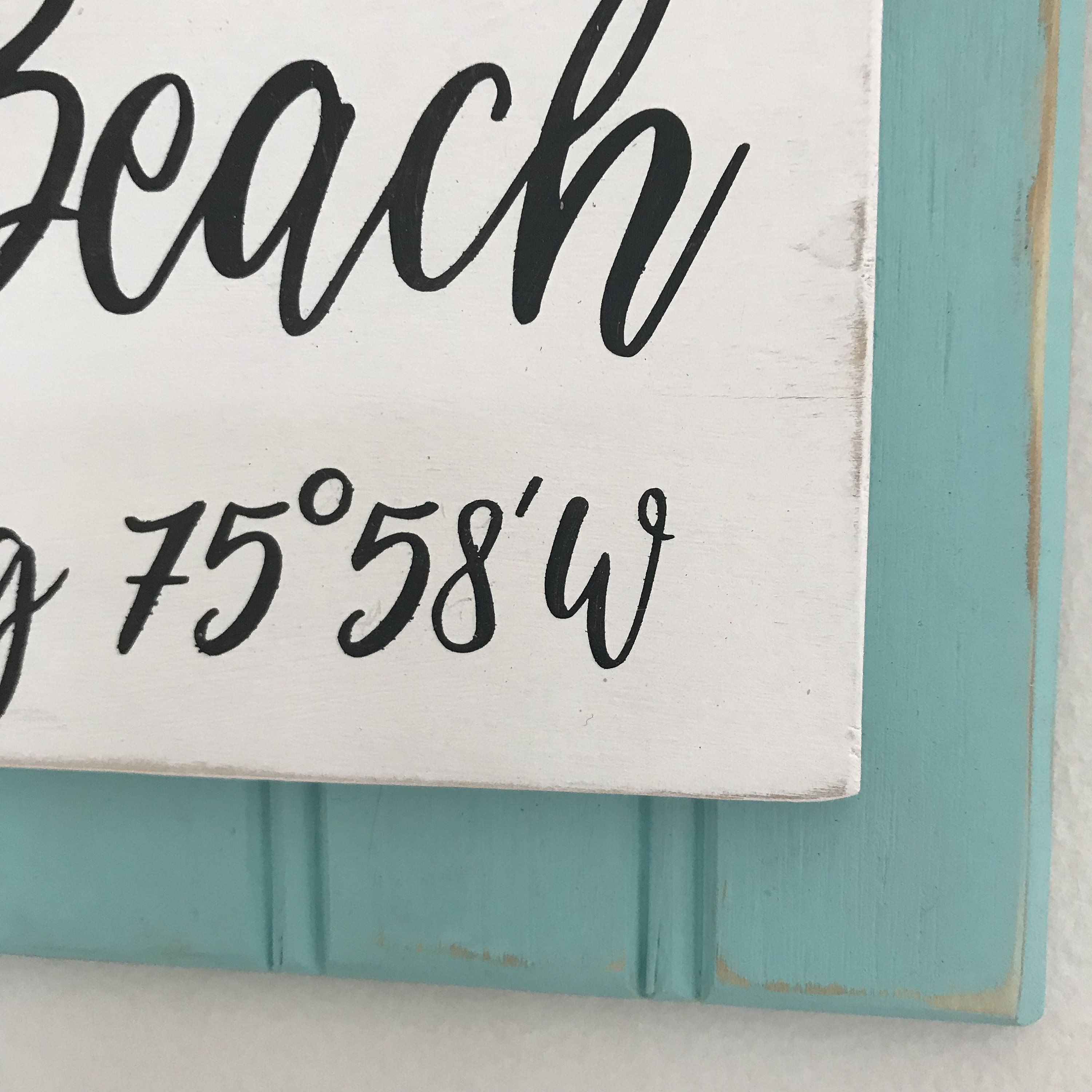 Personalized Location Sign Custom Coordinates Sign Beach Sign - Etsy