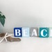 Beach Blocks Beach Sign Beach Letters Coastal Decor Beach Decor Coastal ...