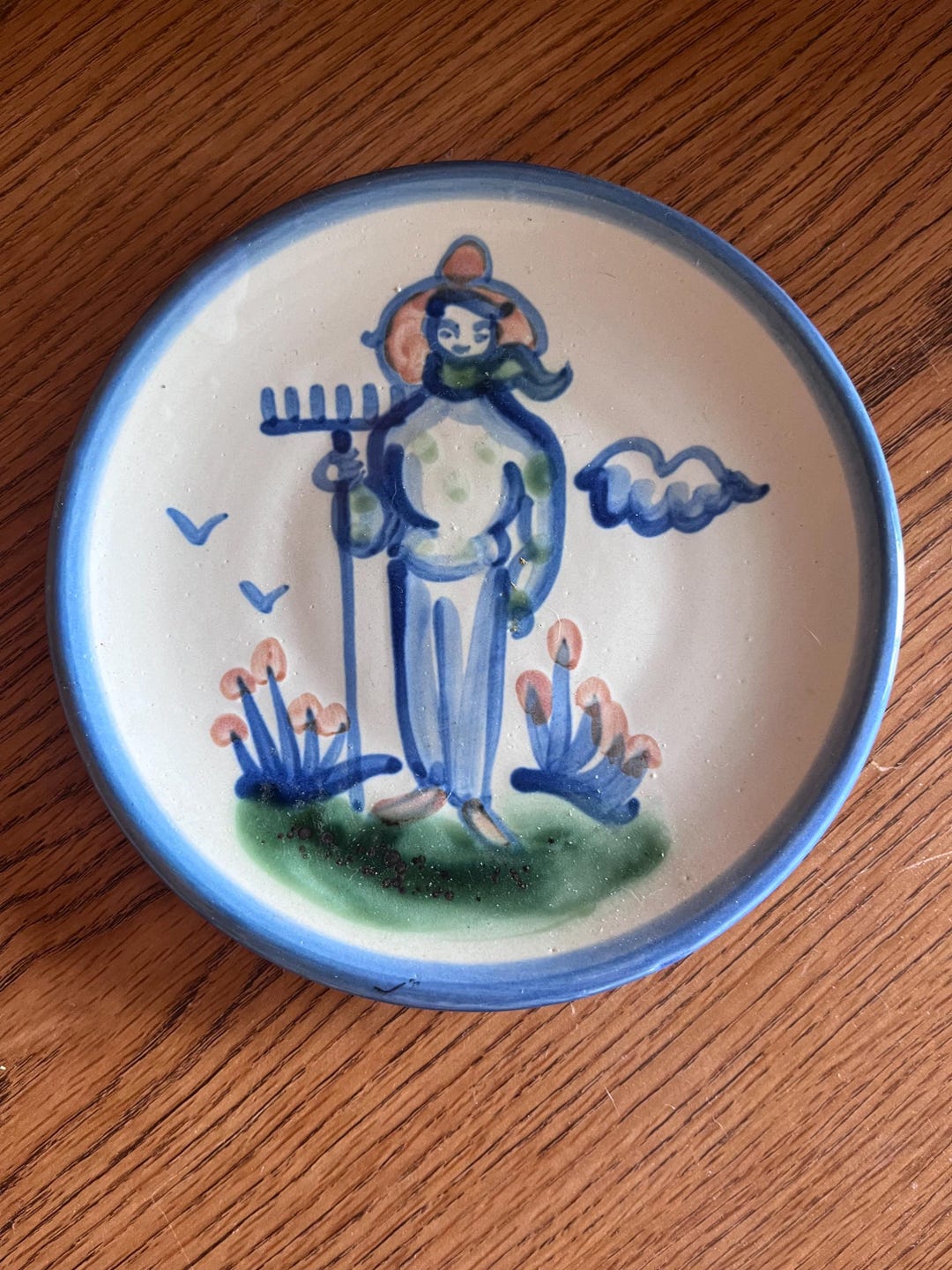 MA Hadley Pottery Farmer Bread & Butter Plate - Etsy