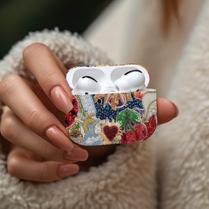 AirPod Case Vintage Mosaic Collage Accessories Girly Cute Gold Sun 2nd ...