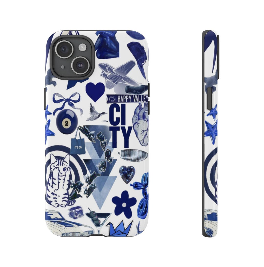 Navy Blue Collage Phone Case Coastal Coquette Scrapbook Cases Aesthetic ...