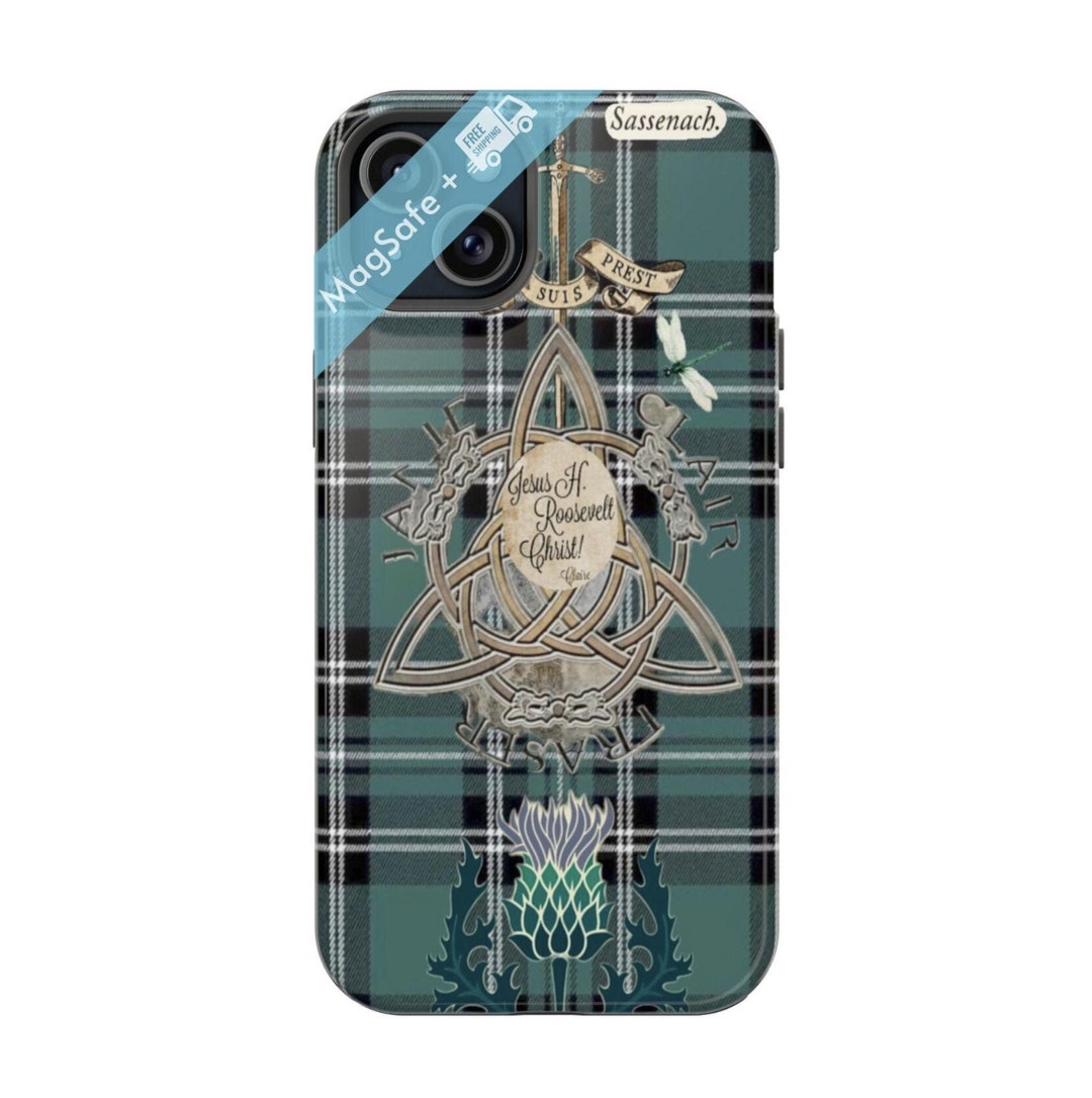 Outlander Fan Magsafe iPhone Case Collage Scottish Tartan Sassenach ...