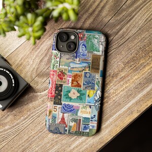 Vintage Stamps Collage Phone Case Retro Aesthetic Boho Post Cases ...
