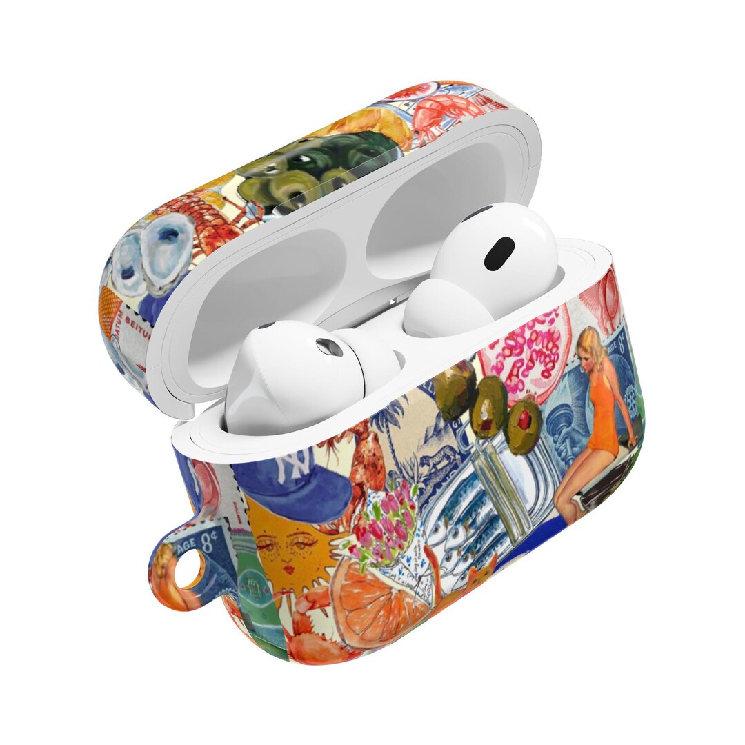 European Summer Collage AirPod Case Accessories Cute Aesthetic Trendy ...