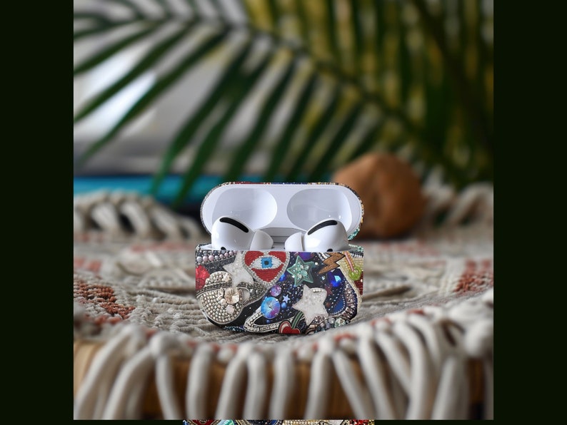 AirPod Case Vintage Mosaic Collage Accessories Girly Cute Hearts 2nd ...