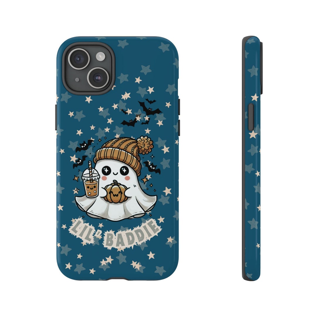 Lil Baddie Cute Ghost Halloween Phone Case Aesthetic Spooky Season Boo ...