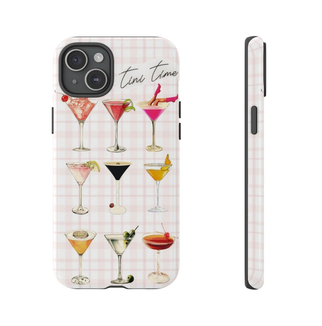 Martini Phone Case Collage Cute Coquette Preppy Aesthetic Cocktail ...