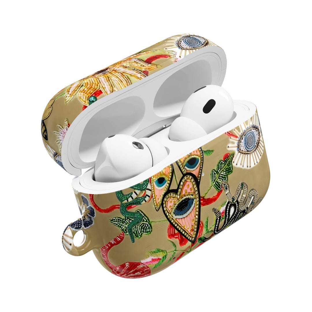 AirPod Case Vintage Mosaic Collage Accessories Cute Sun & Snakes 2nd ...