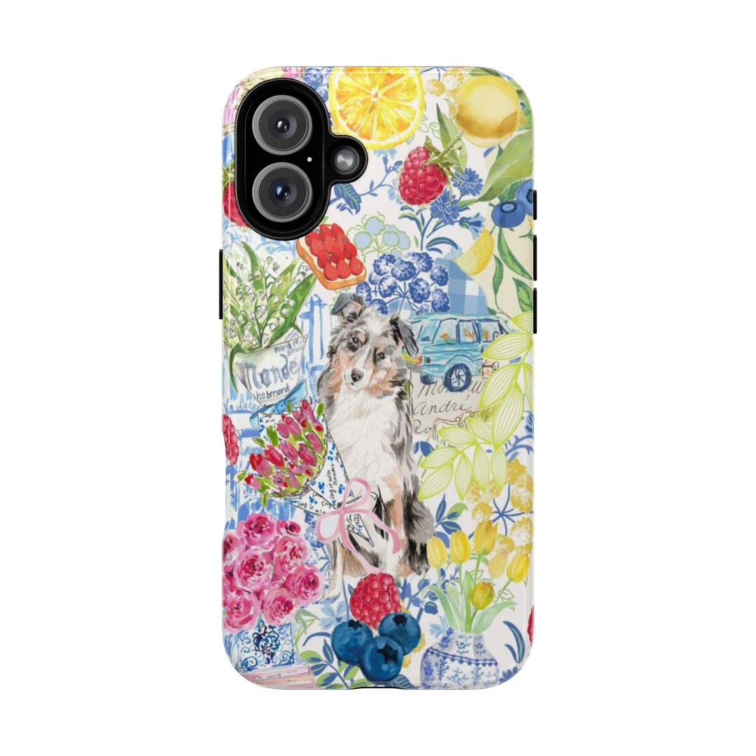 Aussie Dog Collage Phone Case Cute Coquette Preppy Aesthetic Summer ...