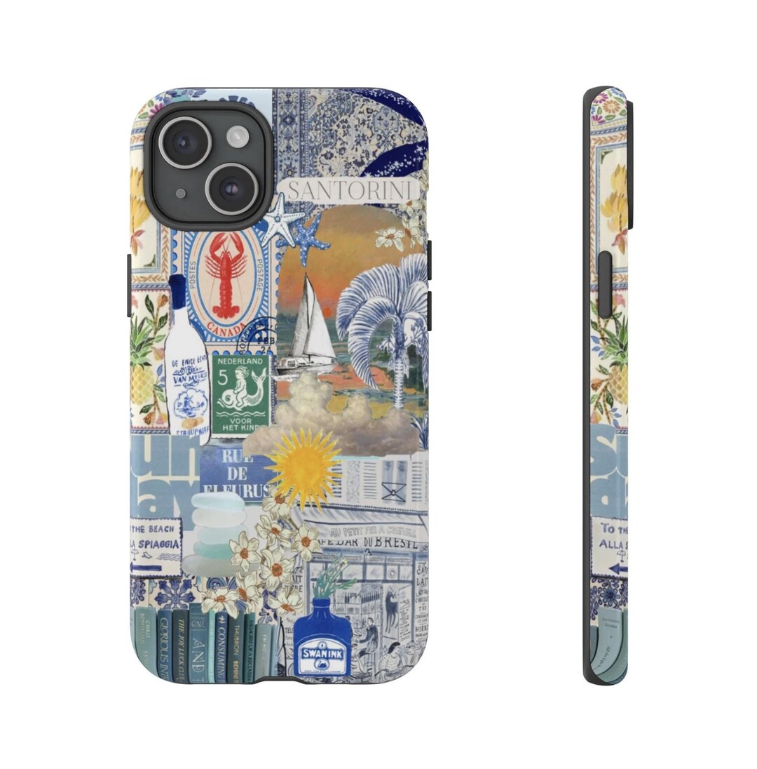 Ocean Sunset Coquette Collage Phone Case Vintage Preppy Aesthetic Cases ...