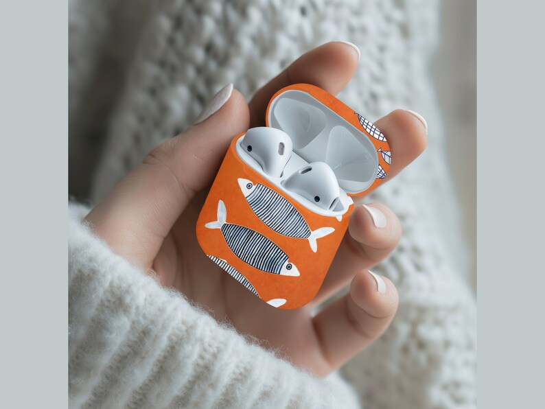 Fish AirPod Case Collage Accessories Cute Preppy Aesthetic Orange Blue ...