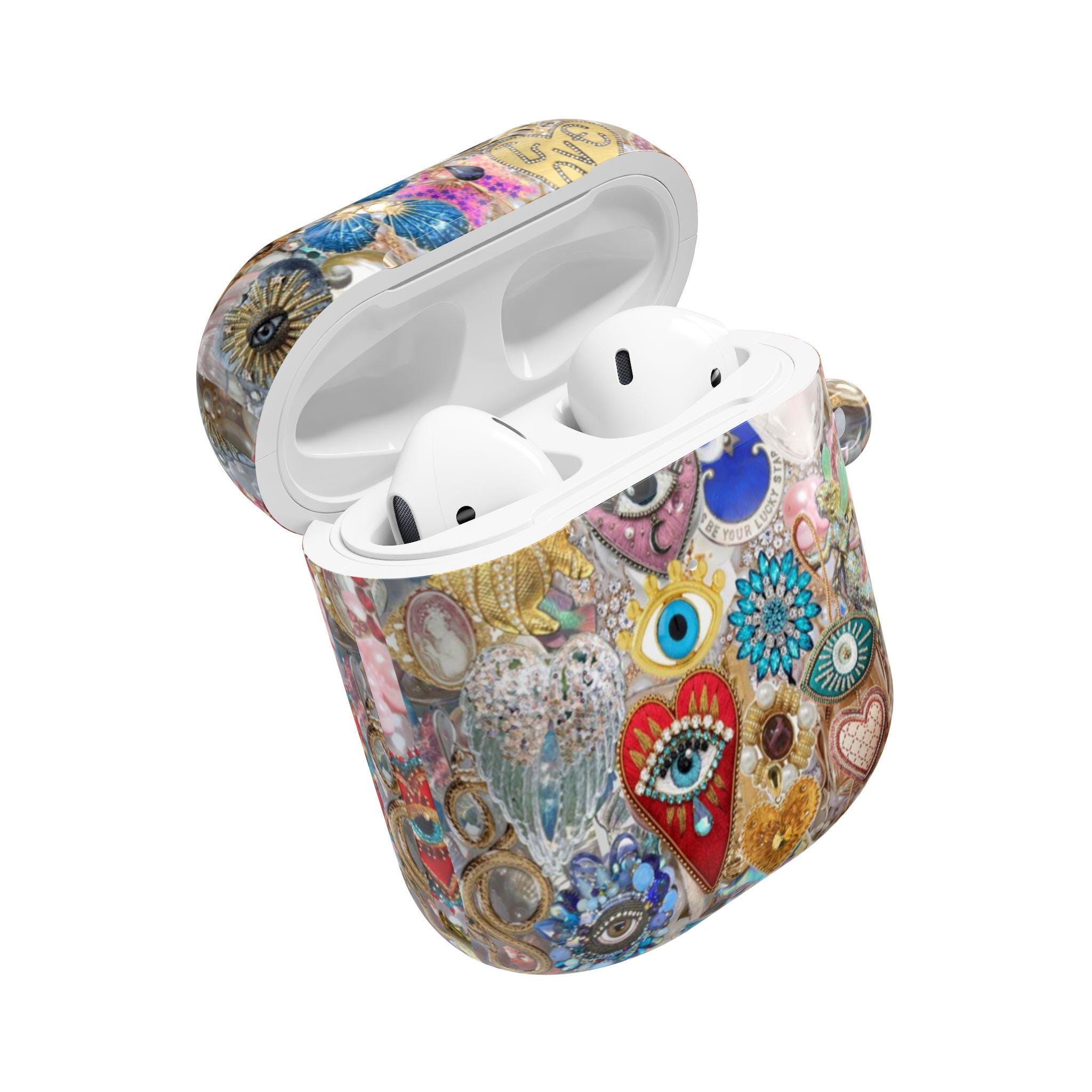 AirPod Case Vintage Mosaic Collage Accessories Girly Cute Hearts 2nd ...