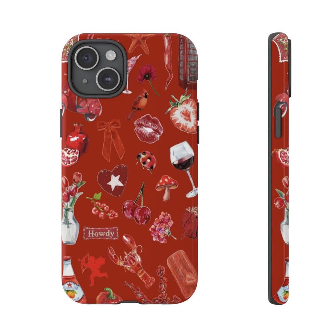 Red Coquette Aesthetic Phone Case Collage Coastal Cowgirl Summer Cases ...