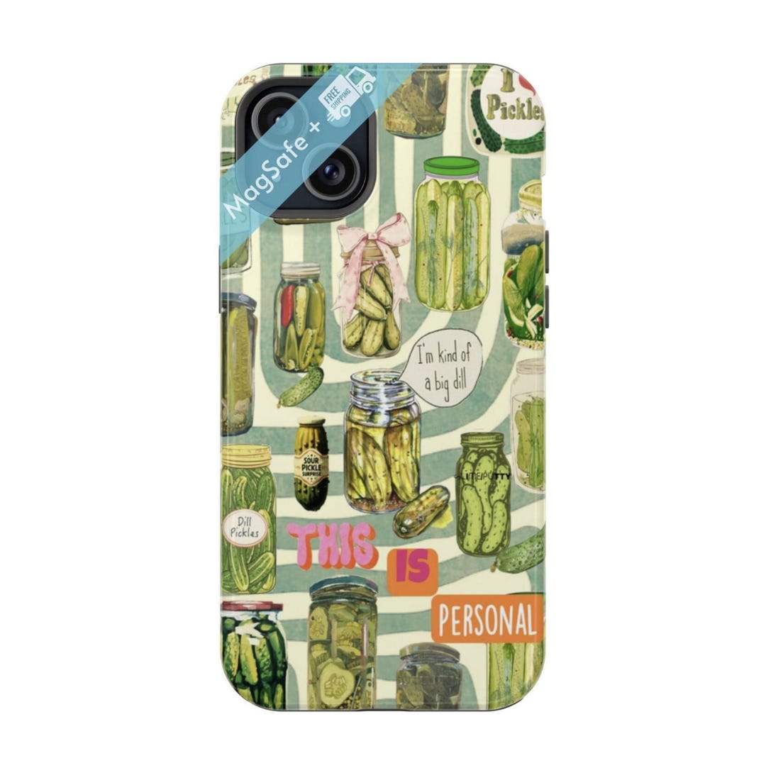 Green Pickles Collage Magsafe iPhone Case Vintage Aesthetic Support ...