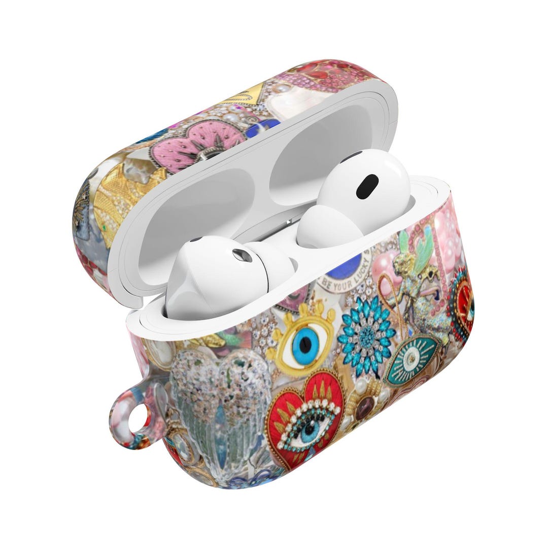 AirPod Case Vintage Mosaic Collage Accessories Girly Cute Hearts 2nd ...
