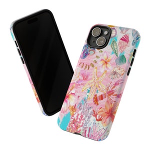 Coquette Coconut Girl Collage Phone Case Beachy Seashell Hibiscus ...