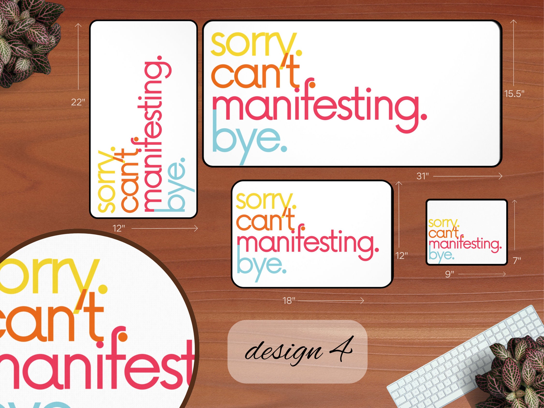 Affirmations Desk Mat, Funny Quote Office Decor, Manifesting Large ...