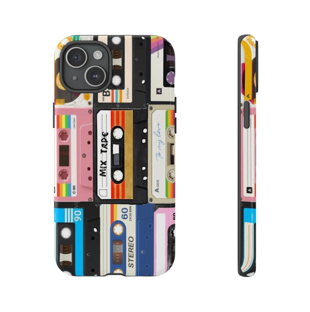Retro Cassette Tape Collage Phone Case 90s 80s Vintage Aesthetic Cases ...