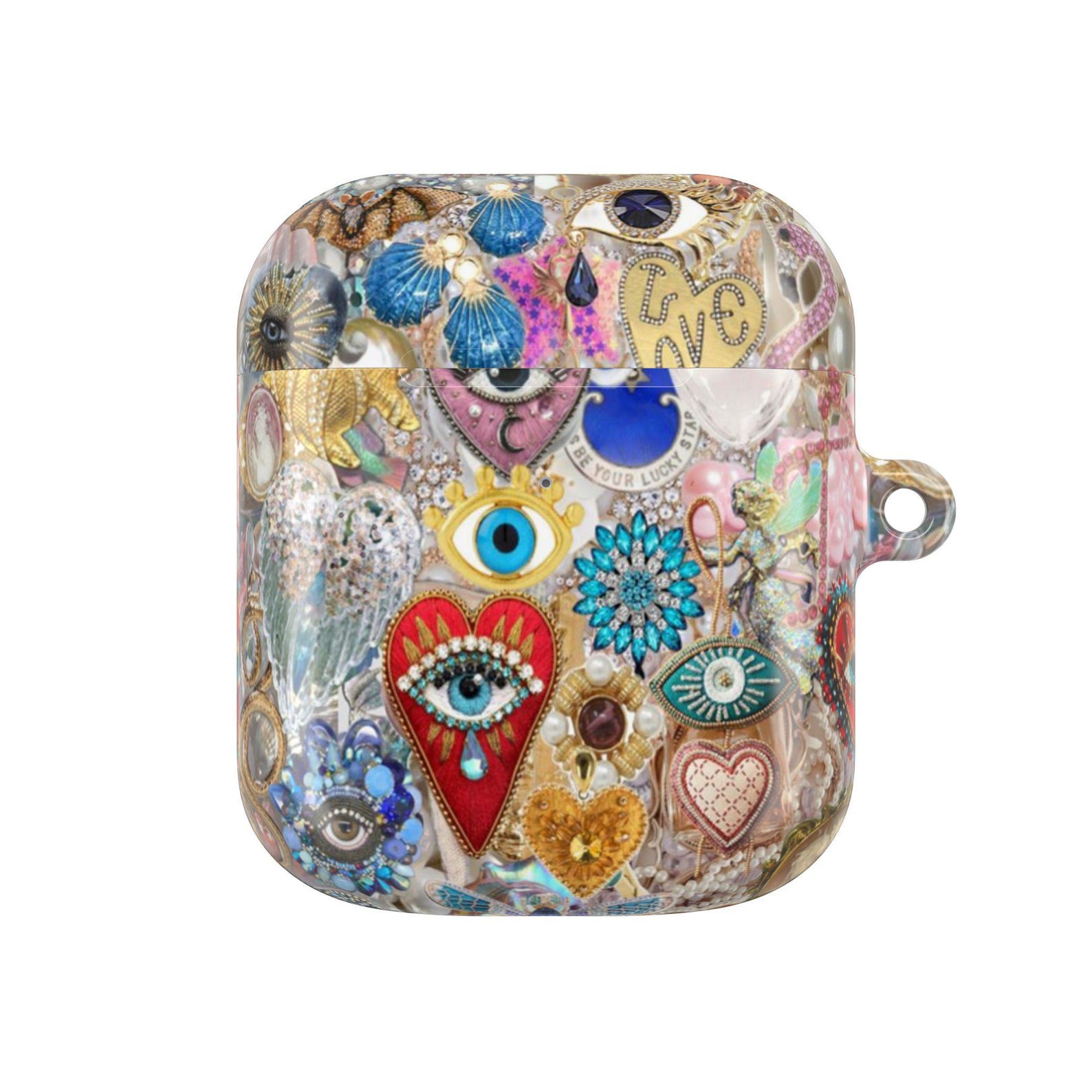 AirPod Case Vintage Mosaic Collage Accessories Girly Cute Hearts 2nd ...