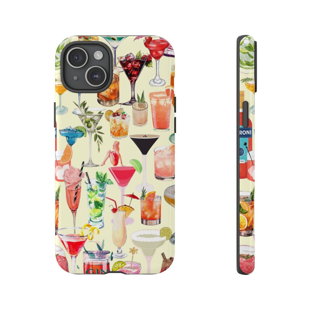 Summer Cocktails Collage Phone Case Preppy Aesthetics Espresso Martini ...