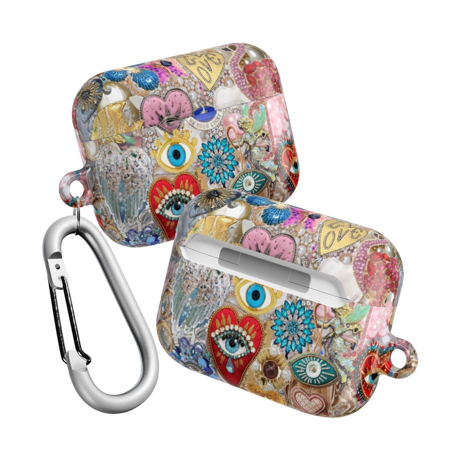 AirPod Case Vintage Mosaic Collage Accessories Girly Cute Hearts 2nd ...