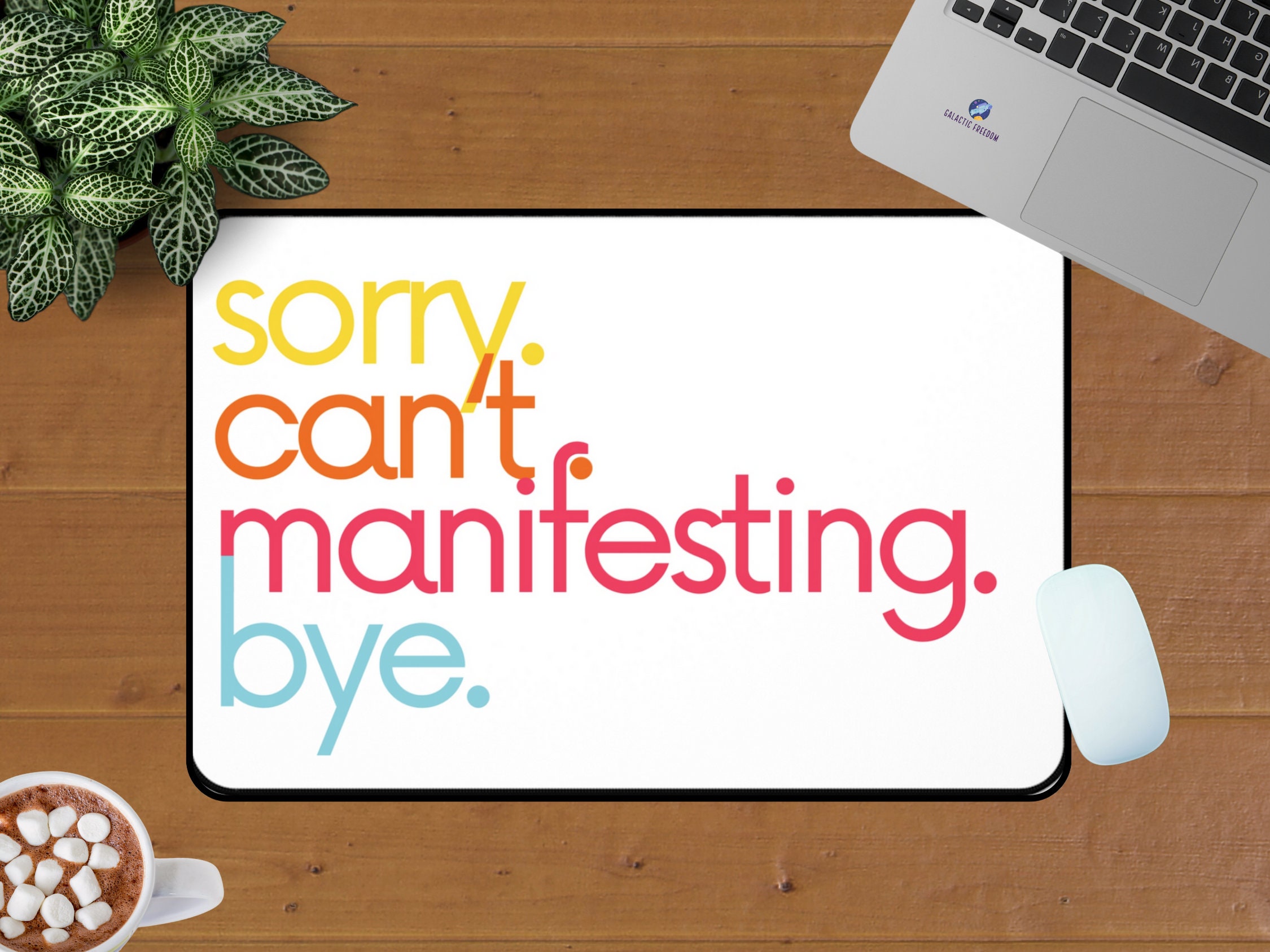Affirmations Desk Mat, Funny Quote Office Decor, Manifesting Large ...