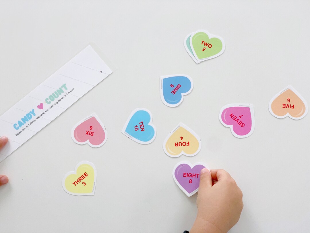 Valentine's Day Candy Heart Count - Etsy