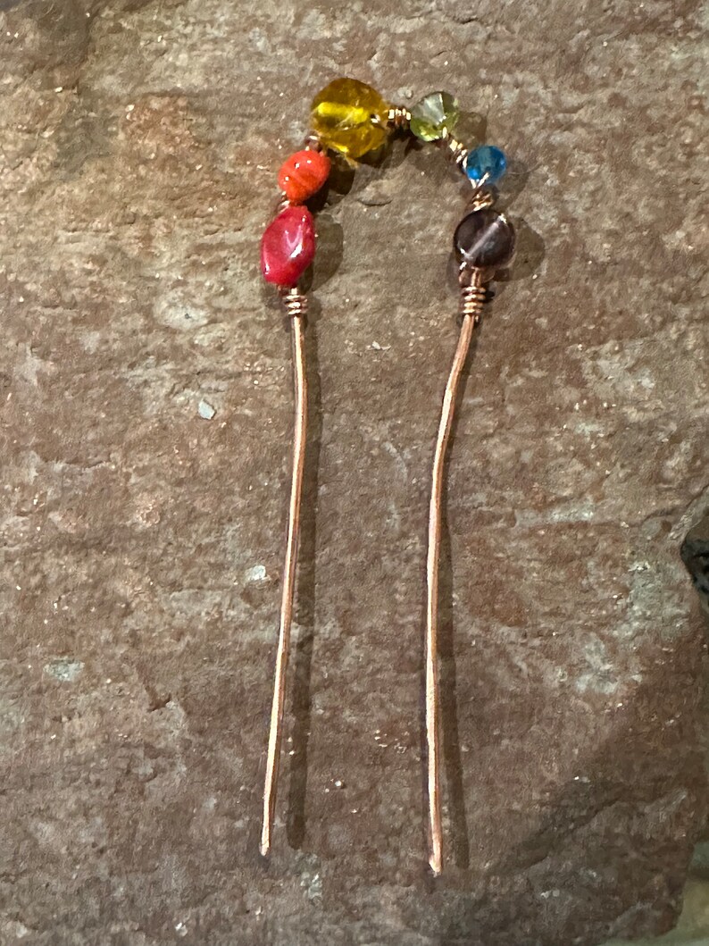 Simple Medieval Style Hairpin With Glass in LGBTQ Pride Colors ...