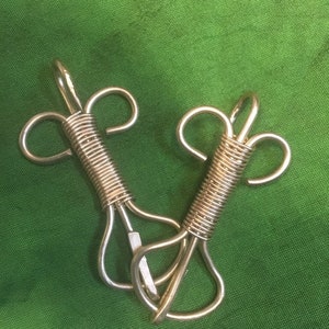 PAIR of Viking Leg Wrap Hooks. Anglo-saxon Winingas Hooks. Brass Leg ...