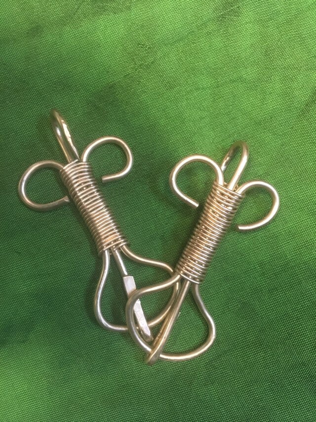 PAIR of Viking Leg Wrap Hooks. Anglo-saxon Winingas Hooks. Brass Leg ...