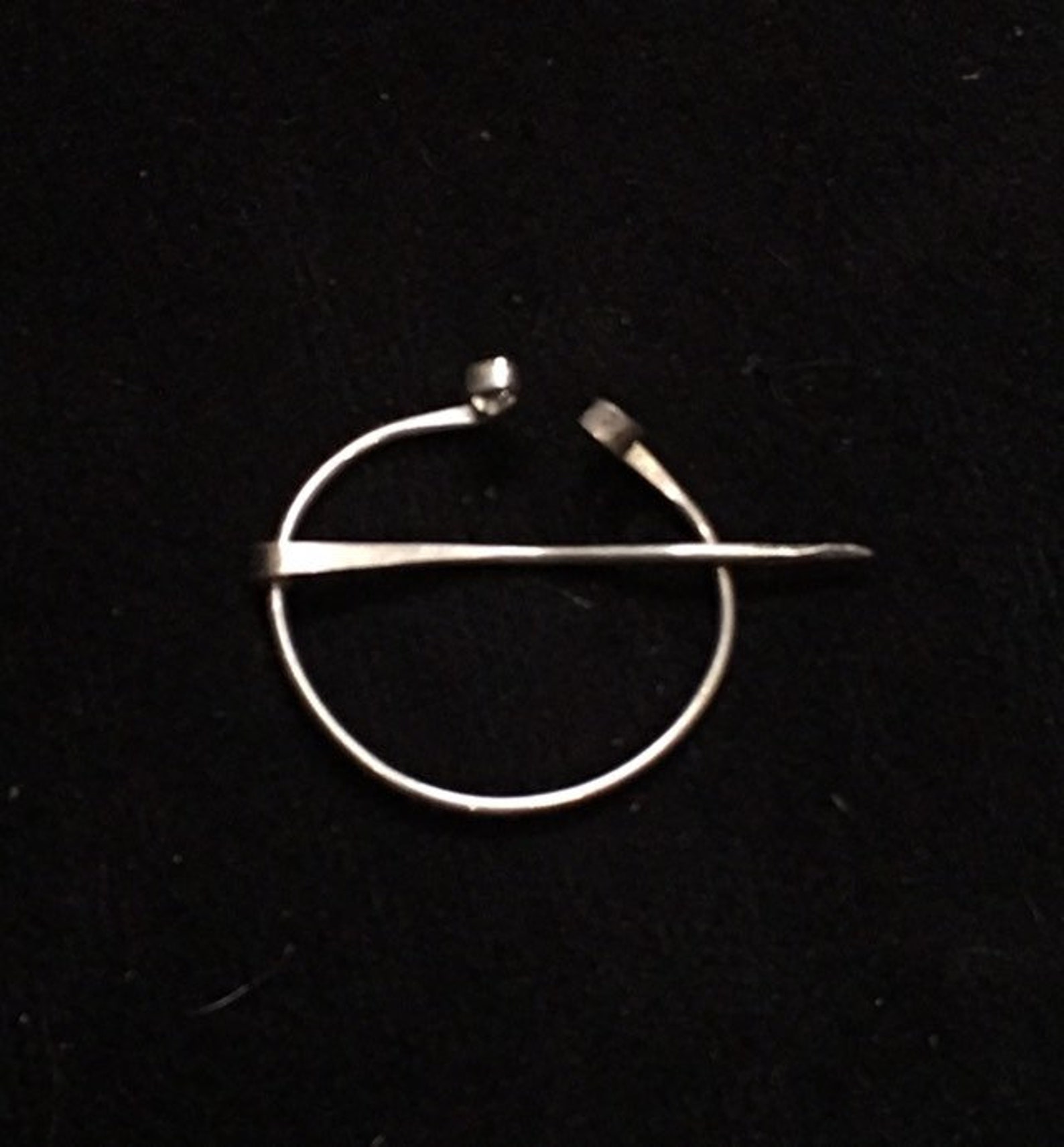 Small Sterling Silver Penannular Brooch / Medieval Fibula/ | Etsy