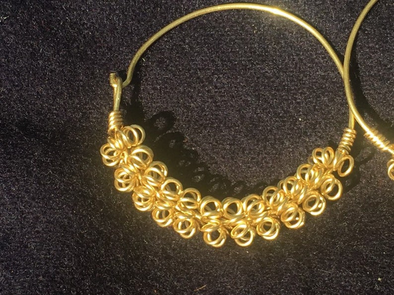 Brass Slavic Temple Rings. Kievan Rus Coil Temple Rings. Spiral Wire ...