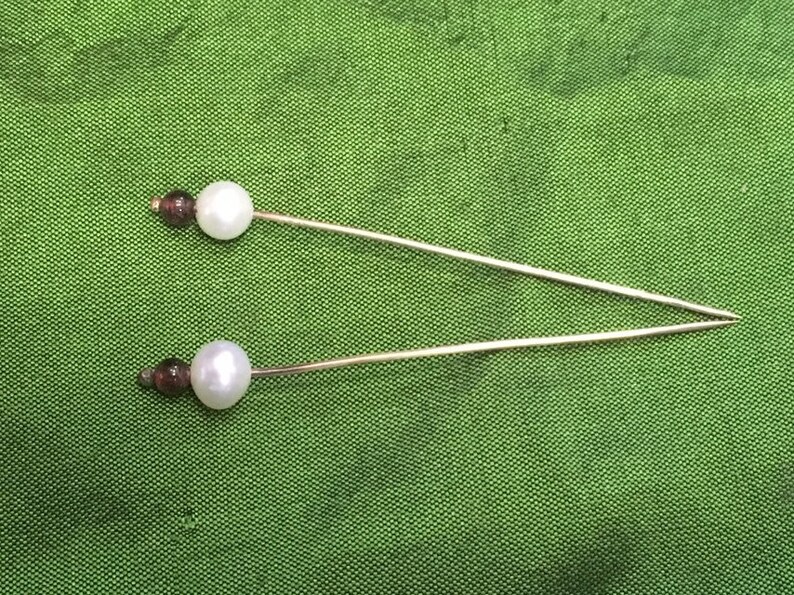 PAIR of Brass Medieval Veil Pins. Medieval Dress Pin. Renaissance Pins ...