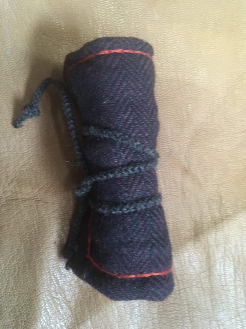 Medieval Fabric Needle Case. Historical Needle Roll With a Set of ...